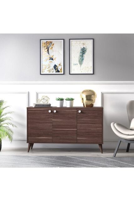 Vega Sideboard Cabinet Console Table with 3 Doors 125 x 35 x 74 cm by Debenhams | ufurnish.com