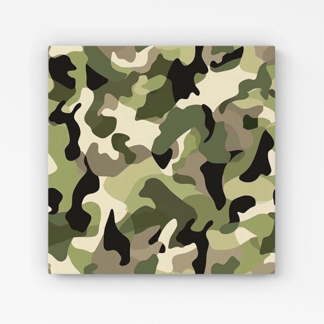 "Warren Reed - Designer Camouflage Design Canvas in Green - Size: W16 ...