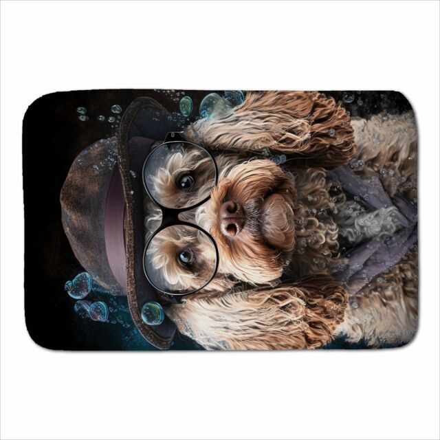 Cockapoo Dog With Glasses Splashart Sherpa Blanket by Debenhams ...