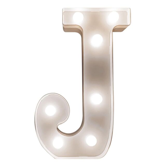 mysmartbuy Battery Powered 3D Letter J LED Light - Freestanding or Wall ...