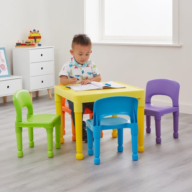 Children's Multi-Coloured Table and 4 Chairs Set by Debenhams ...