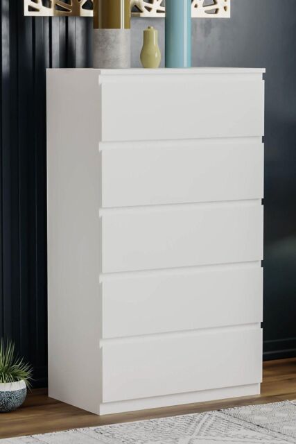 Home Discount Vida Designs Denver 5 Drawer Chest of Drawers Storage in ...