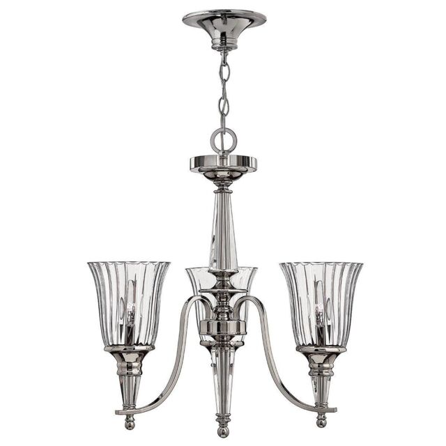Chandon Multi Arm Chandelier 3 Light Sterling Finish E14 by Debenhams ...