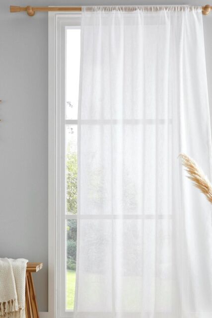 'Kayla' Textured 100% Recycled Polyester Voile Panel by Debenhams ...