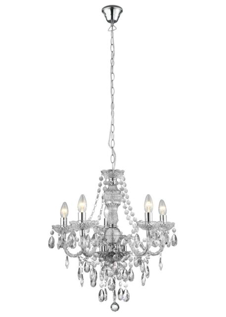 Chantelle 5 Light Clear Ceiling Light by Debenhams | ufurnish.com