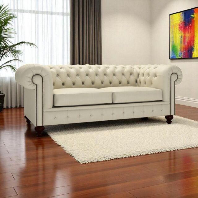 Regent Vogue Leather Sofa - Vele Brilliant White by Debenhams ...