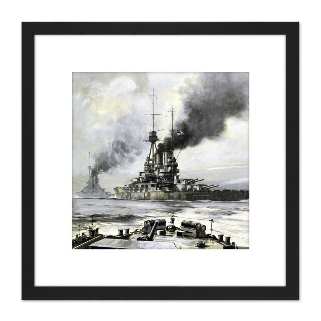 Artery8 Parkes Pride German Fleet Bayern Surrenders War Painting 8X8 ...