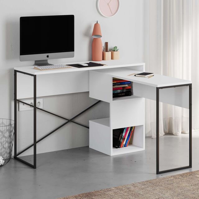 Badau' Modern L-Shaped Computer Desk 110cm by Debenhams | uFurnish.com