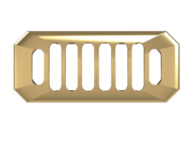 Traditional Basin Grill Overflow Cover Brushed Brass 26mm x 50mm by ...