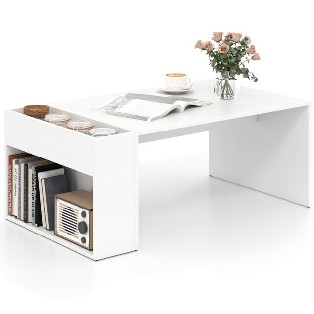 Coffee Table 85cm Coffee Table with Double-Layer Storage Space by ...