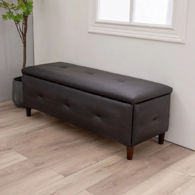 Upholstered Storage Ottoman, Tufted Shoe Bench Footrest by Debenhams ...