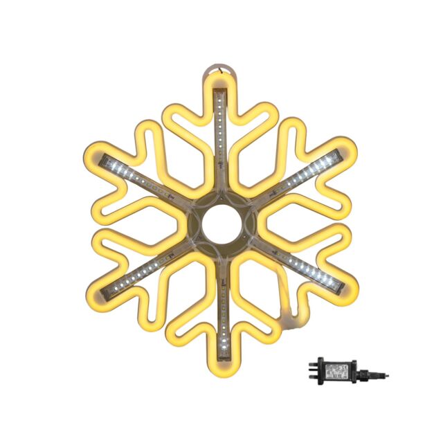 Samuel Alexander 40cm Neon Flex Christmas Snowflake with Shooting Star ...