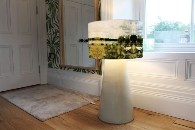 Benjamin Tate Design vintage cow ceiling lamp shade in Natural by ...