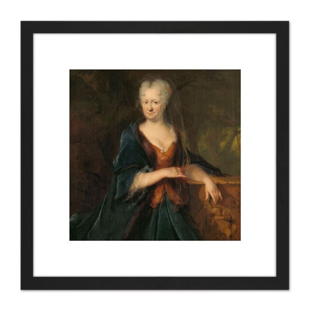 Troost Portrait Louise Christina Trip 8X8 Inch Square Wooden Framed ...
