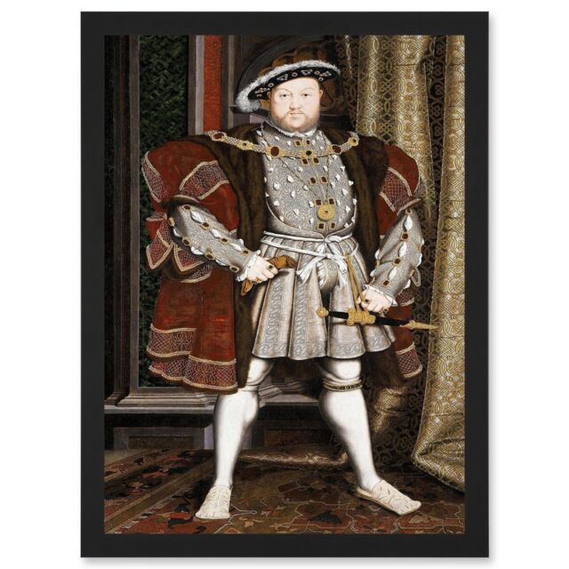 Painting Antique Holbein Junior Henry Tudor VIII King England Artwork ...