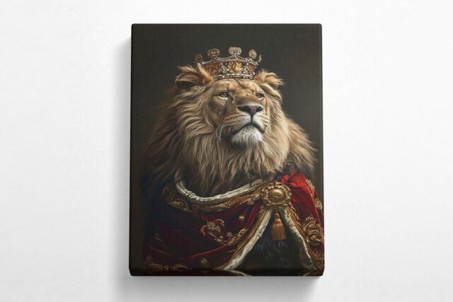King Lion Royalty Canvas Print by Debenhams | ufurnish.com