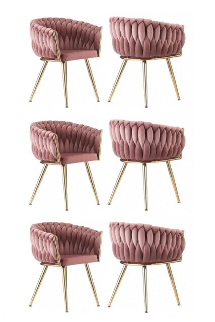 Set of 6 'Sofia Velvet Dining Chairs' Upholstered Dining Room Chair by Debenhams | ufurnish.com