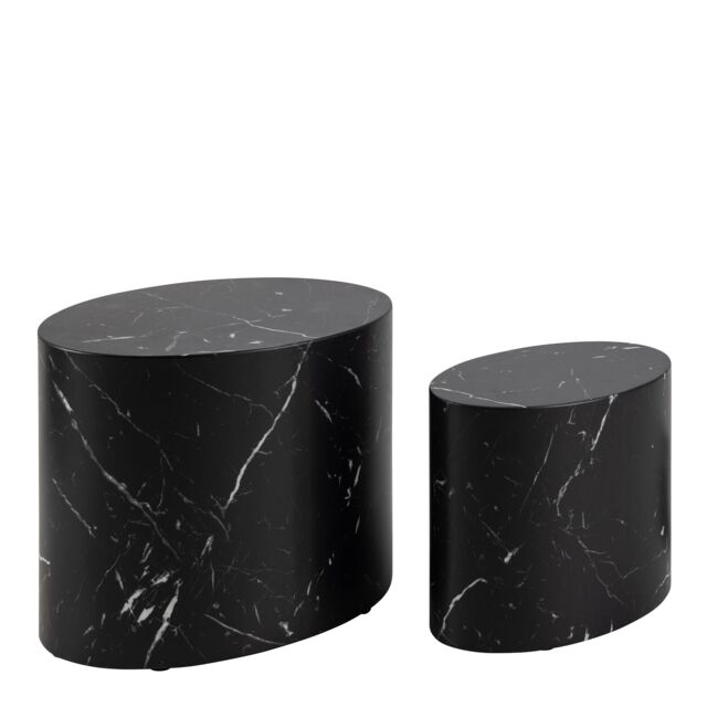 Mice Oval Coffee Table Set in Black by Debenhams | ufurnish.com