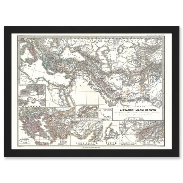 Artery8 Geography Map Illustrated Antique Empire Alexander Great ...