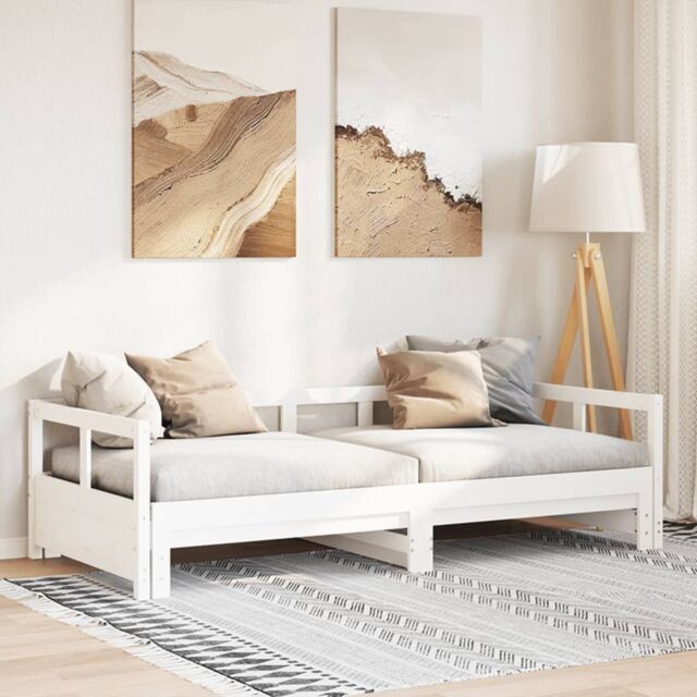 Berkfield Home Daybed without Mattress White 80x200 cm Solid Wood Pine ...