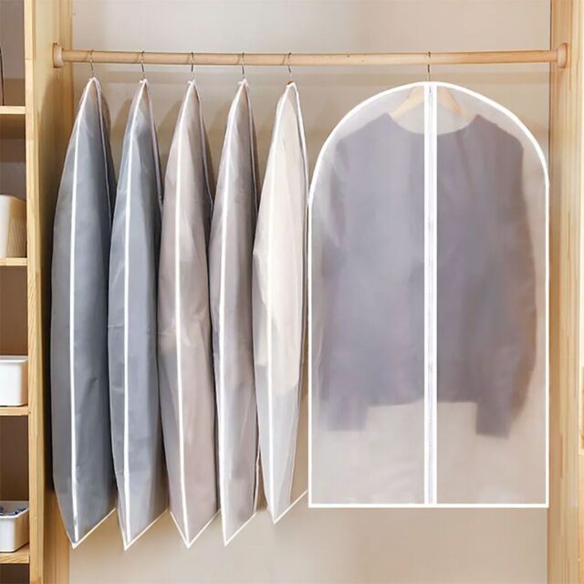 SPETLEK 10Pcs Clear Polythene Garment Covers Suit Dress Coat Dust ...