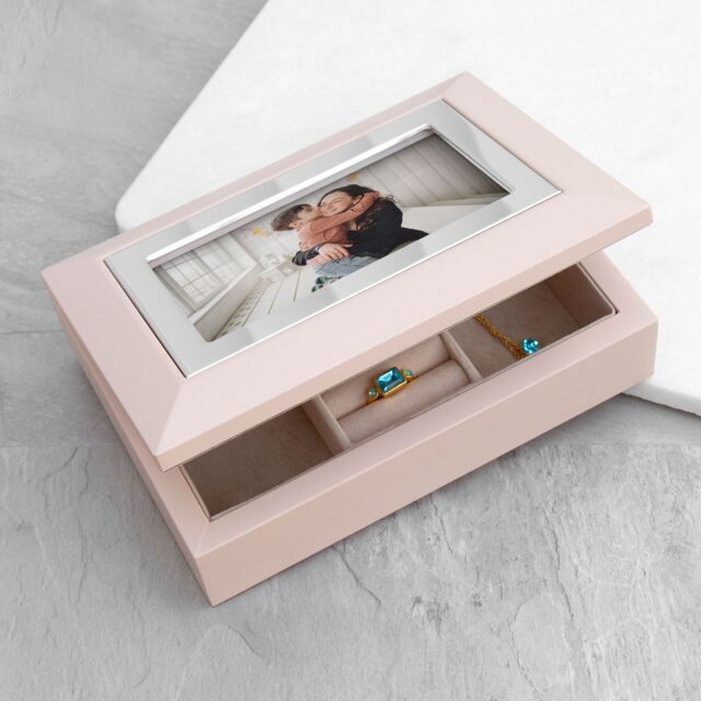 Blush Pink & Silver Photo Jewellery Box by Debenhams | ufurnish.com