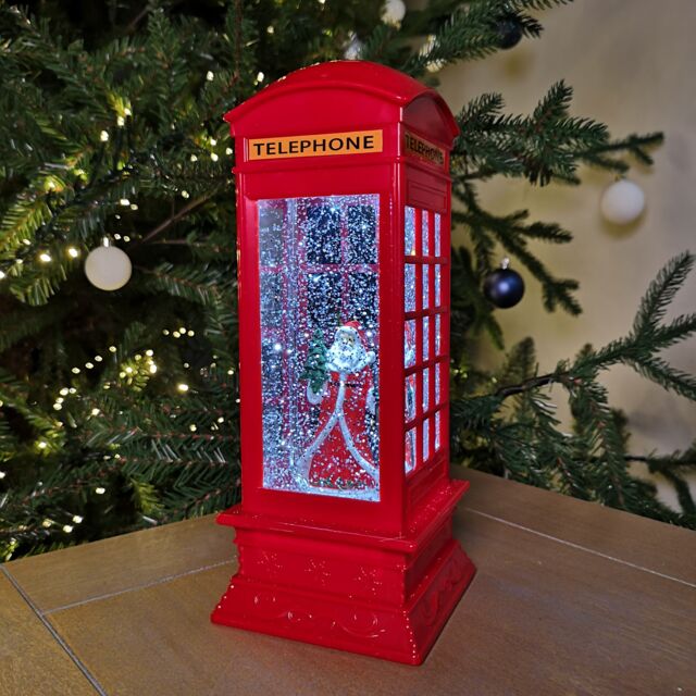Samuel Alexander 27cm Snowtime Dual Power LED Christmas Glitter Water ...