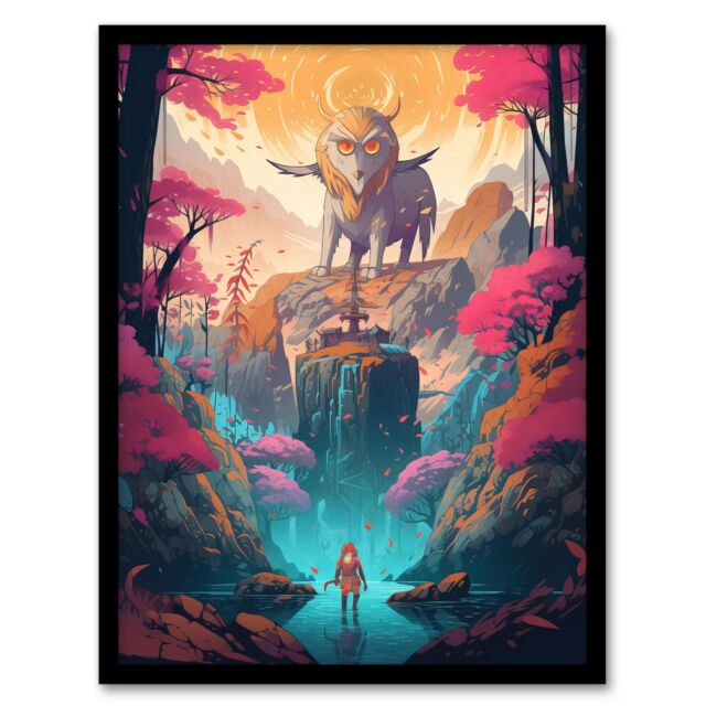Artery8 Wall Art Print Japan Yokai Concept Art Painting Mythical ...