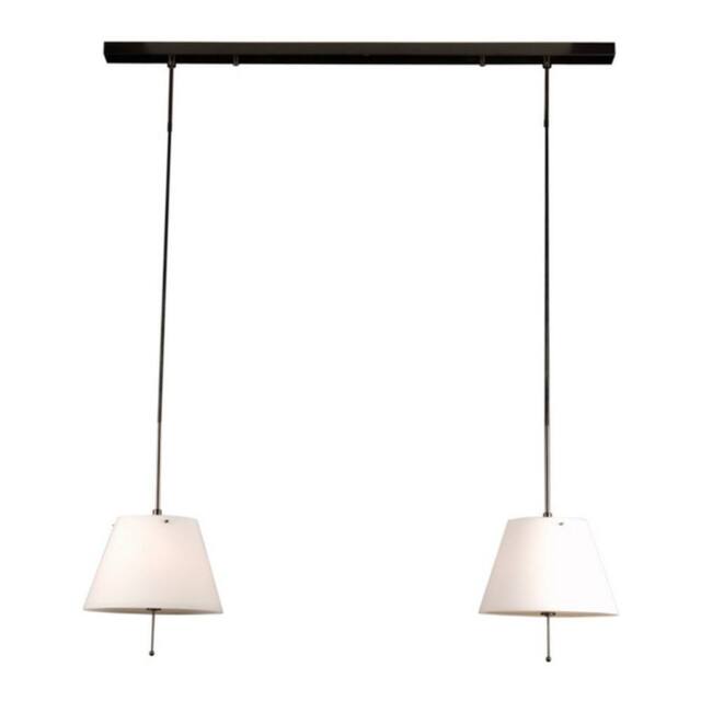 Netlighting Brezil 2 Light Straight Bar Pendant Ceiling Light Bronze by ...