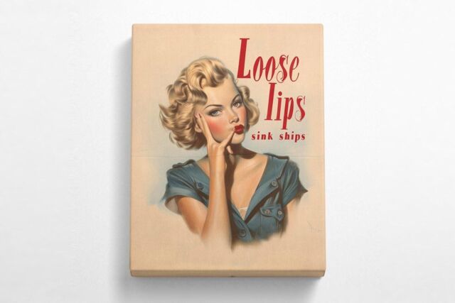 Loose Lips Sink Ships Canvas Print by Debenhams | ufurnish.com