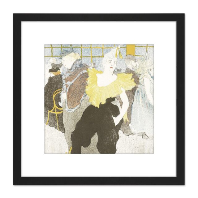 Toulouse-Lautrec Clowness Moulin Rouge Painting 8X8 Inch Square Wooden ...