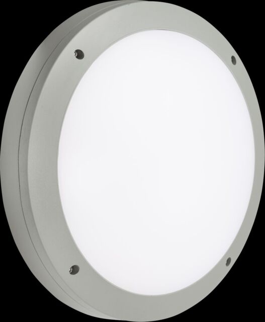 LED Round Bulkhead CCT with Emergency & Daylight Sensor Grey 230V IP65 ...