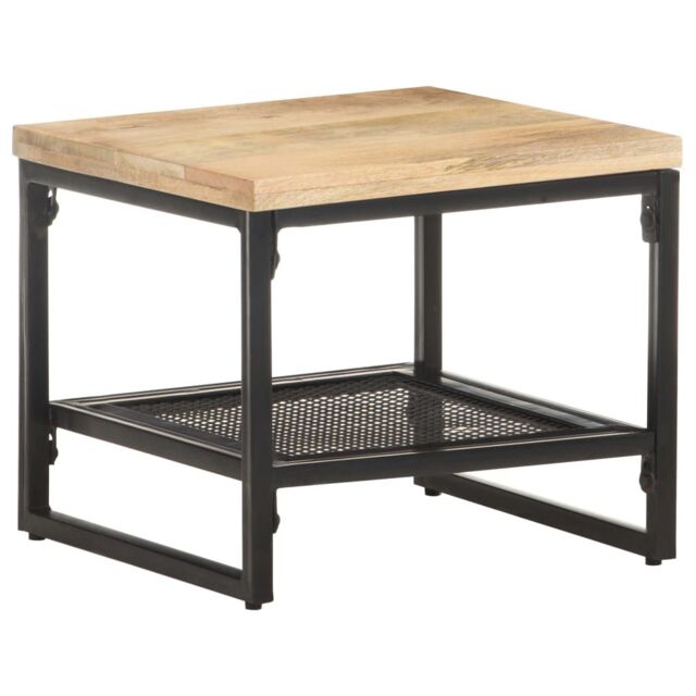 Berkfield Home Side Table 40x40x35 cm Solid Mango Wood in Brown - Size ...