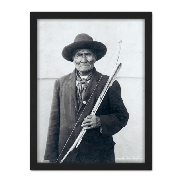 "Artery8 Wall Art Print Geronimo Apache Chief Native American Vintage ...