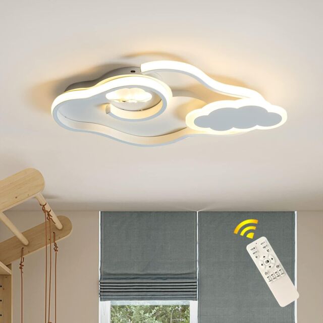 Garwarm 42W White Acrylic LED Ceiling Light Dimmable Cloud Ceiling Lamp ...