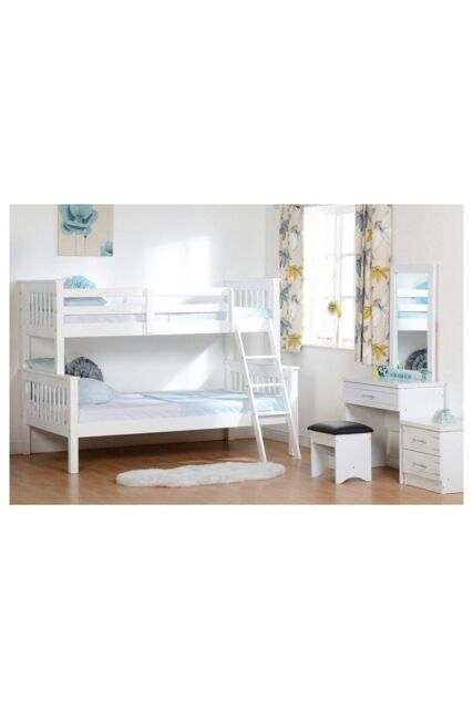 Neptune Triple Sleeper Bunk Bed (Single top bunk / Small double bottom ...