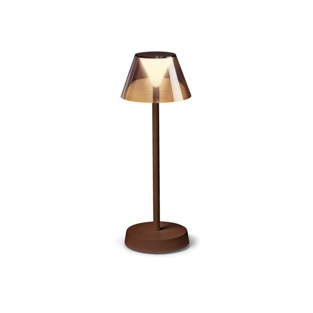 LOLITA Dimmable Integrated LED Table Lamp Coffee InBuilt Switch 3000K ...