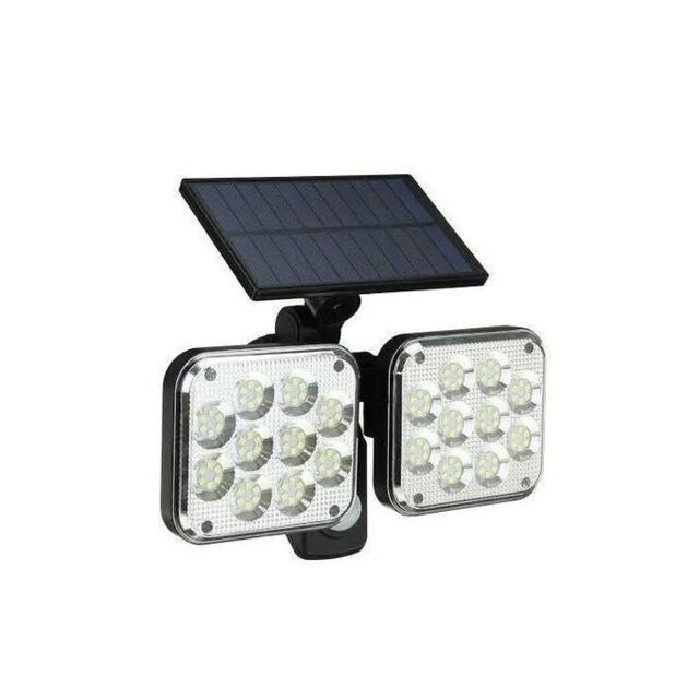 7W LED Solar outdoor garden Wall Lamp Floodlight PIR Sensor, 6500K by ...