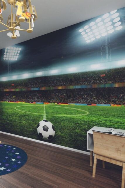 Football Stadium Green Wall Mural by Debenhams | ufurnish.com