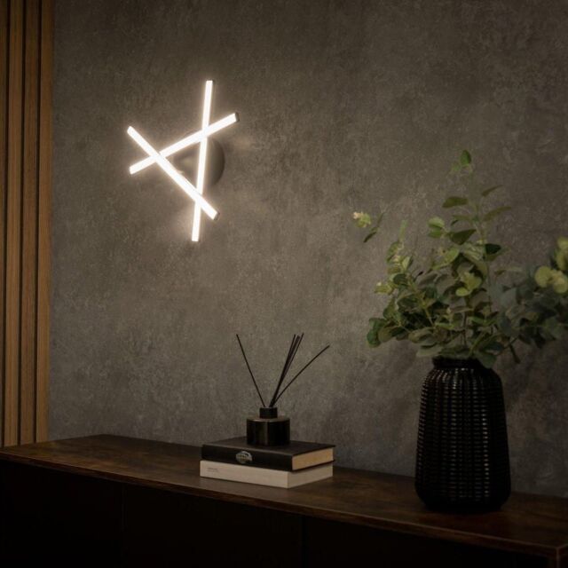Infinity Black 3 Arm IP44 Rated Integrated LED Ceiling Wall Light by ...
