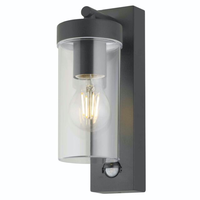 Hadron - Black Motion Sensor Outdoor Wall Light by Debenhams | ufurnish.com