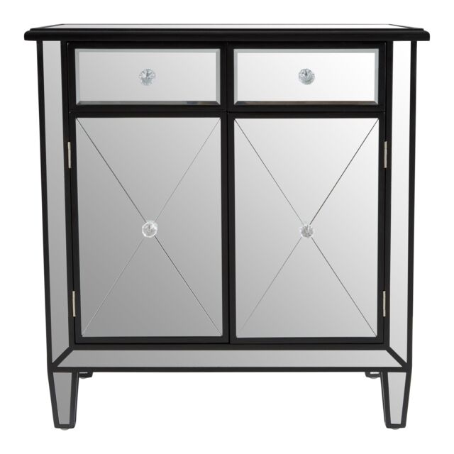 Elegant Mirrored Side Board, Reflective Design Side Board, Ample ...