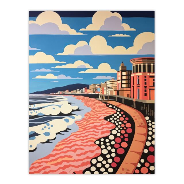 "Wee Blue Coo Wall Art Print Promenade Perfection Beach Front Graphic ...