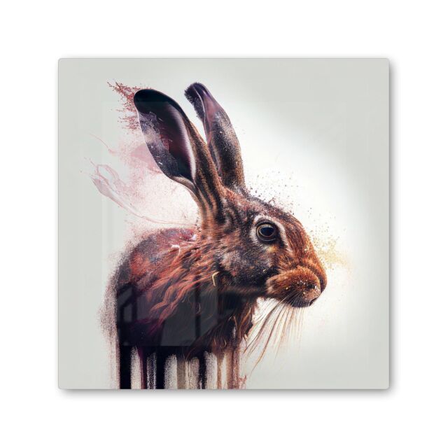 Hare Face Splashart HD Metal Print by Debenhams | ufurnish.com