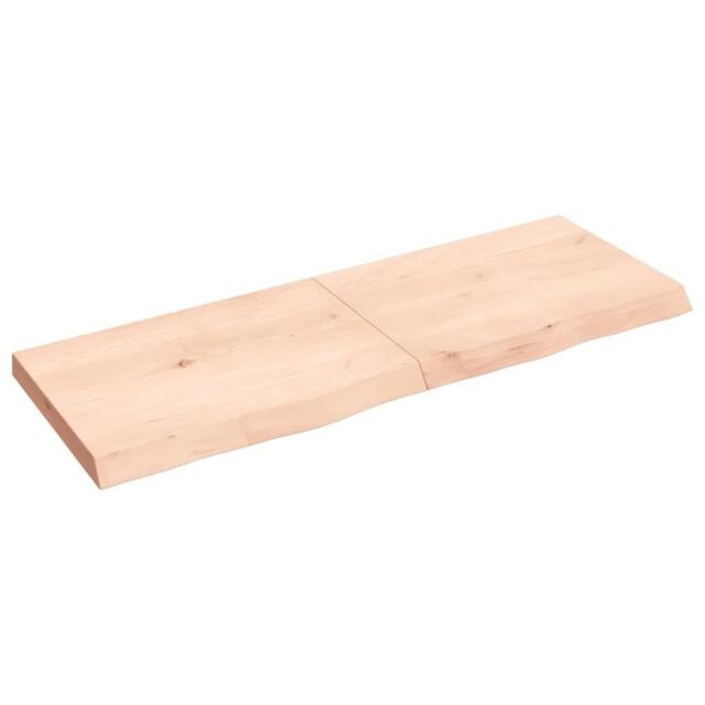 Wall Shelf 140x50x(2-6) cm Untreated Solid Wood Oak by Debenhams ...