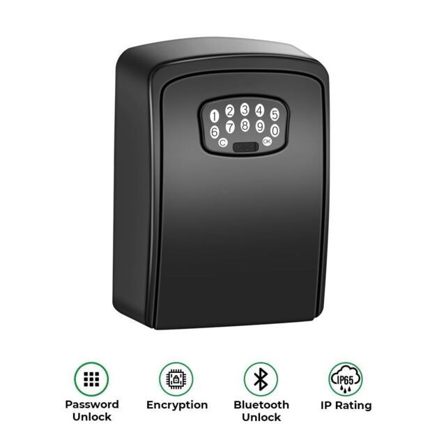 Smart Key Lock Box, Smart Key Cabinet, Bluetooth App-Controlled, IP45 ...
