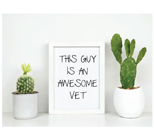 This Guy Is An Awesome Vet Inspirational Quote in Frame by Debenhams ...