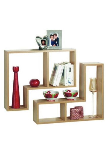 'Twin' Wall Display Storage Floating Shelves Set Of Two Oak by ...