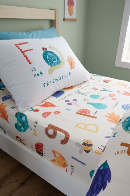 'Woodland Alphabet' Fitted Sheet by Debenhams | ufurnish.com