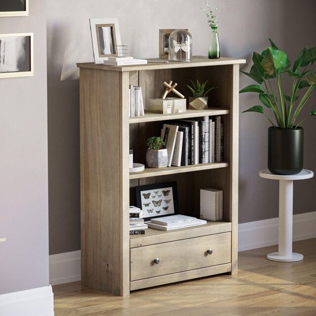 Vida Designs Panama 1 Drawer Bookcase Storage 1100 x 800 x 350 mm by ...